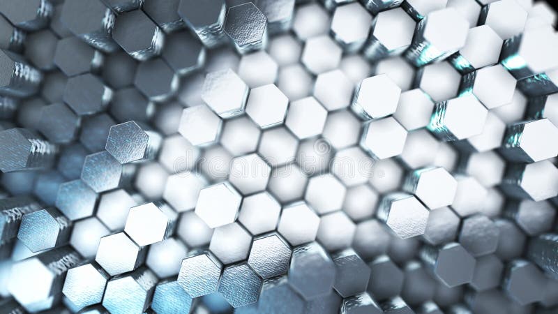 Abstract Hexagon Surface Loop Random Waving Motion Background Seamless ...
