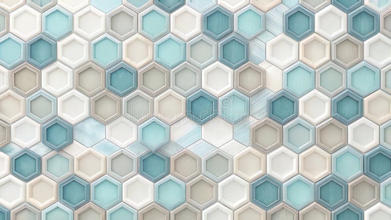 Abstract Hexagon Tile Pattern in Soft Hues a Seamless Design for Modern ...