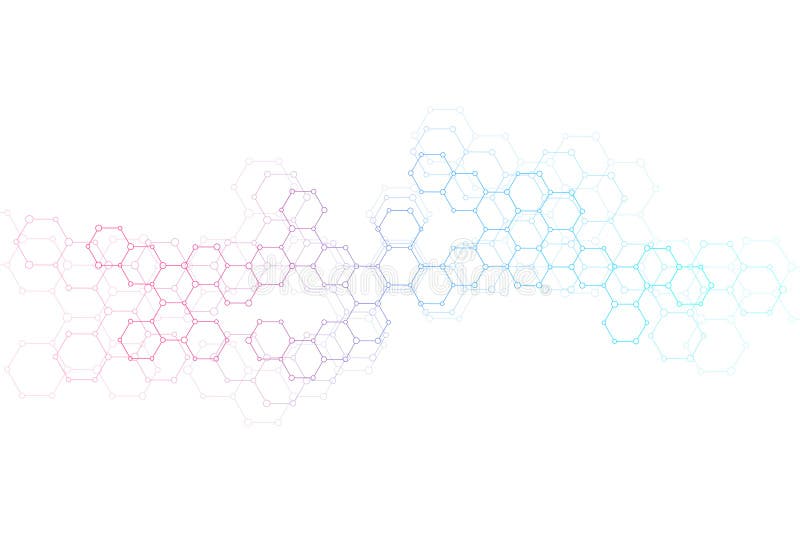 Abstract Hexagonal Background, Science and Technology Concept ...