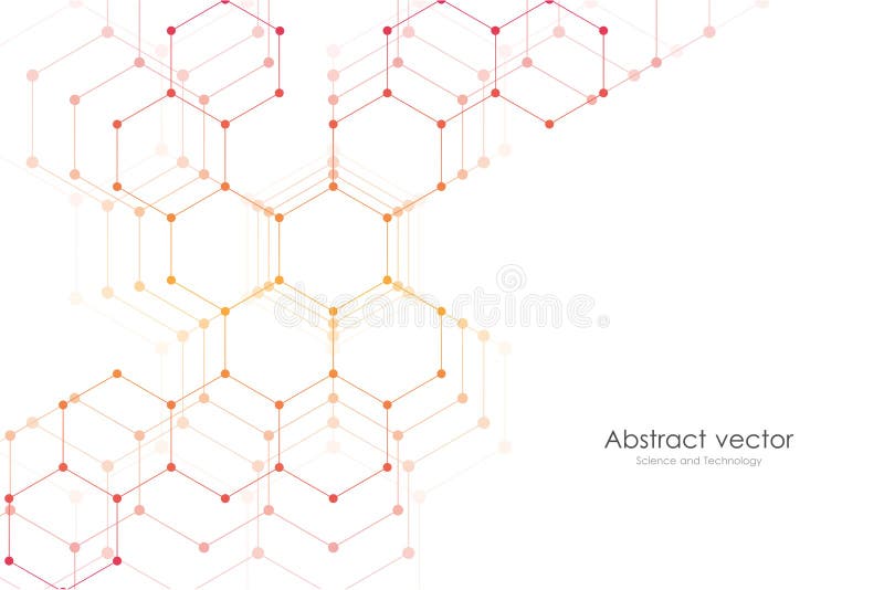 Abstract Hexagonal Background, Science and Technology Concept, Vector ...