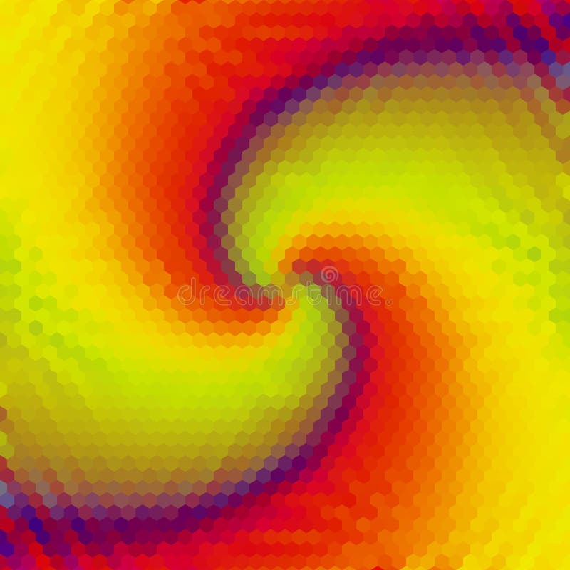 Abstract Hexagonal Background with Spirals Converging To One Point ...