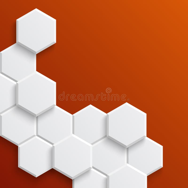 White Paper Hexagon Target Labels Orange Stripes B Stock Vector ...