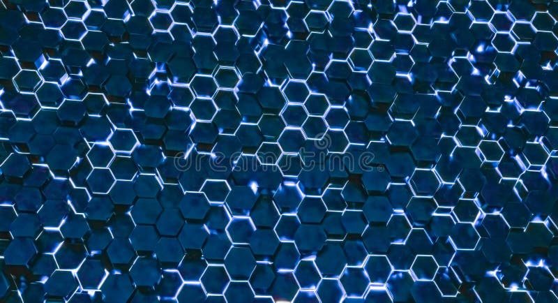 Abstract Hexagonal Blockchain Network Background Abstract High Tech Background For Presentation