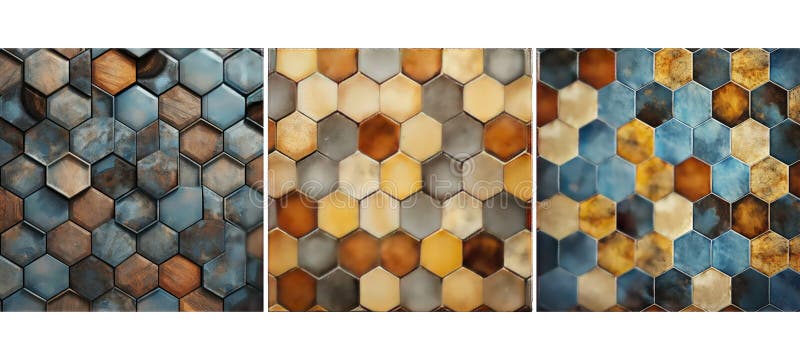 Abstract Hexagonal Ceramic Tile Background Texture Stock Photo - Image ...