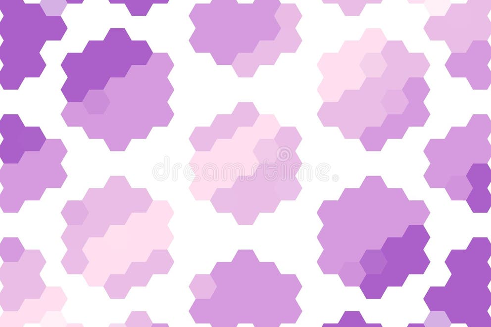 Abstract Hexagonal Cluster Pattern in Purple and Pink Gradient ...