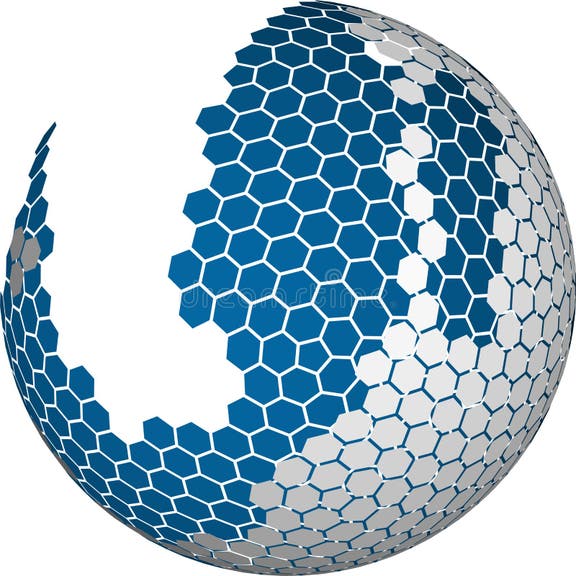 Abstract Hexagonal 3d Sphere Vector Background Stock Vector ...