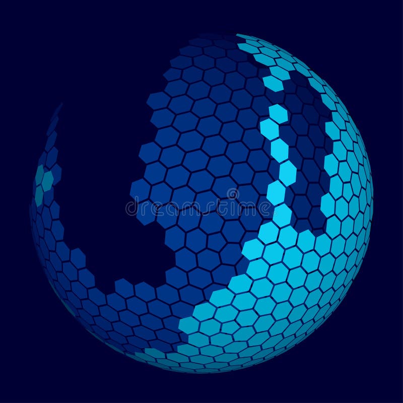Abstract Hexagonal 3d Sphere Vector Background Stock Vector ...