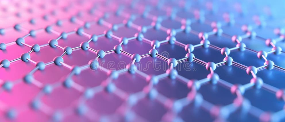 Abstract Hexagonal Data Grid with Network Overlay and Vibrant Colors ...