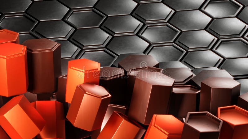 This is an Abstract Hexagonal Design that Features Various Geometric ...