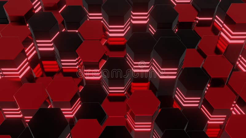 Abstract Hexagonal Future Red Background. Modern Wallpaper Digital ...