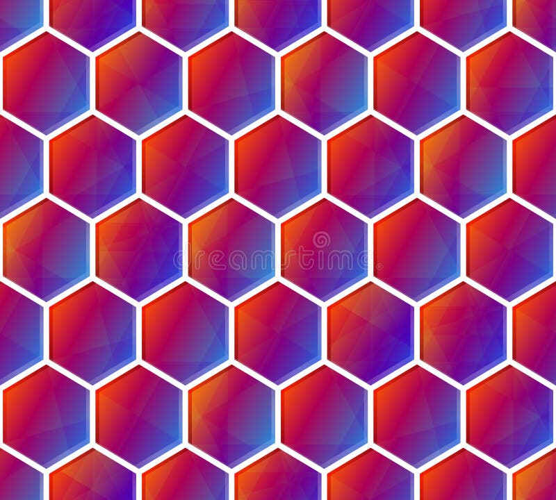 Abstract Hexagonal Geometric Pattern Background Stock Illustration ...