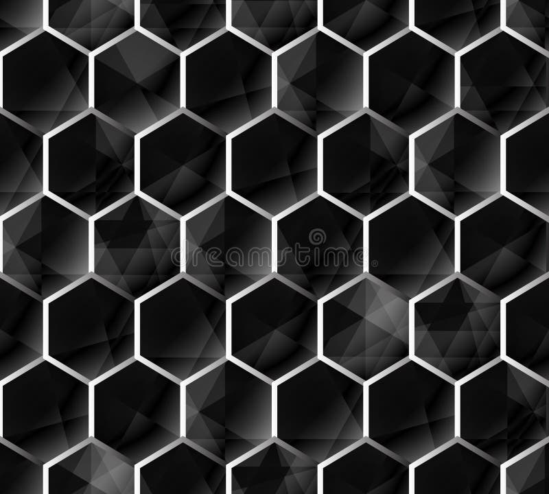 Abstract Hexagonal Geometric Pattern Background Stock Illustration ...