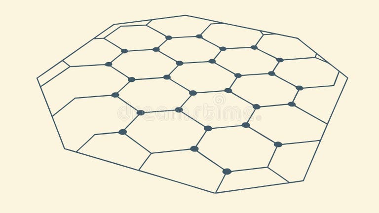 Abstract Hexagonal Grid Structure in Perspective Vector Design ...