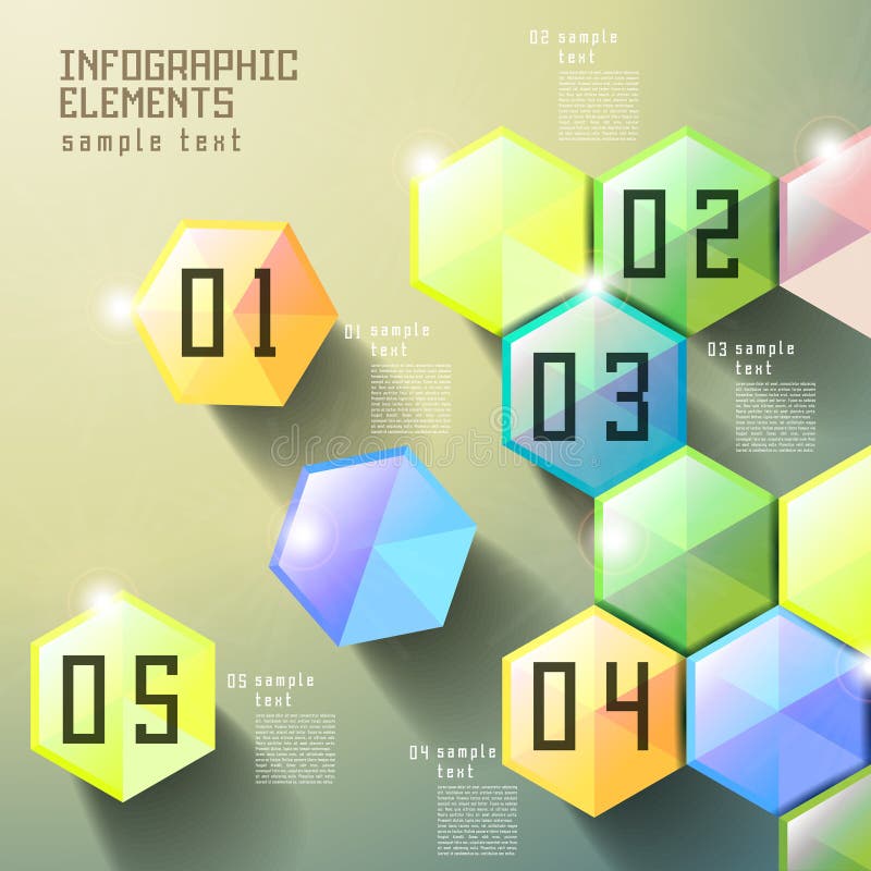 Abstract 3d Hexagonal Infographics Stock Vector - Illustration of element, infographic: 35468625