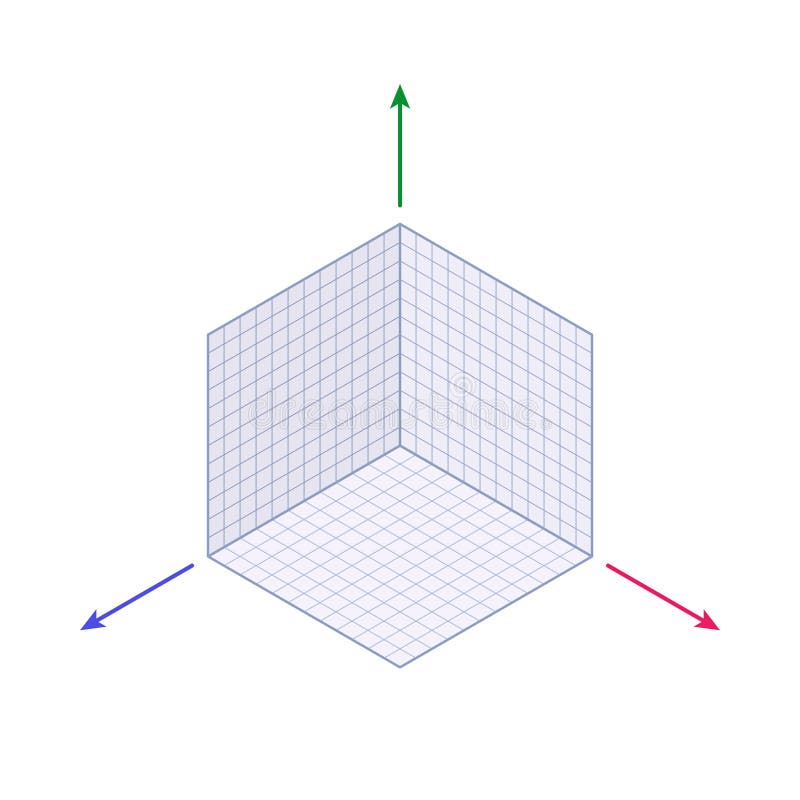 Set Isometric Xyz Coordinate System Graph Schedule Chart Diagram