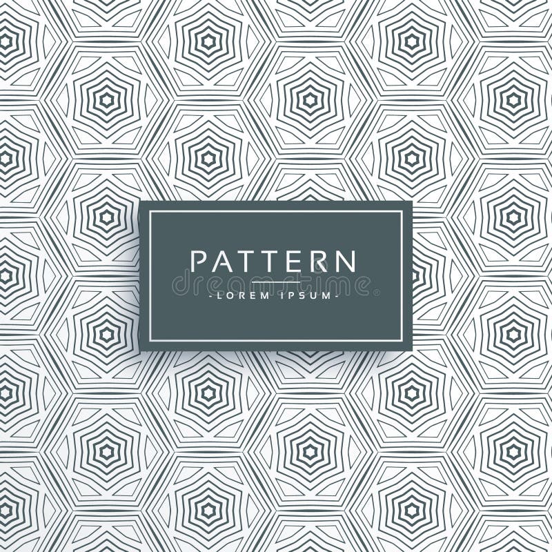 Abstract Hexagonal Line Pattern Background Design Stock Vector ...
