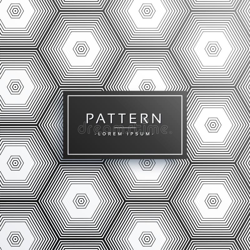 Abstract Hexagonal Line Pattern Background Stock Vector - Illustration ...