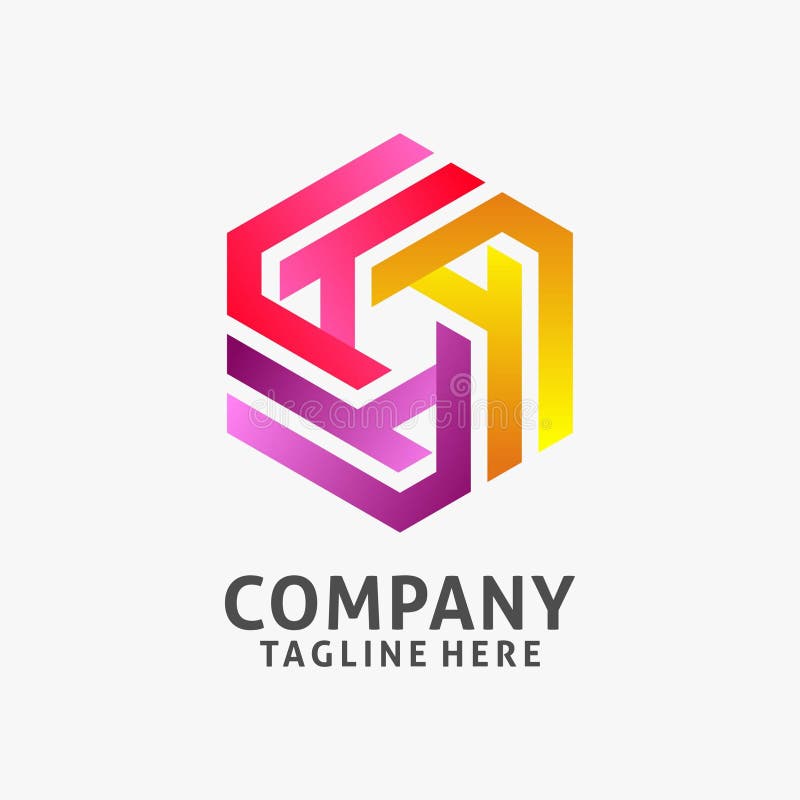 Abstract Hexagonal Logo Design Stock Vector - Illustration of honeycomb ...