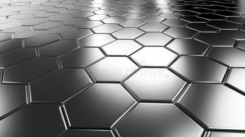 Abstract Hexagonal Metal Texture Background Stock Illustration ...