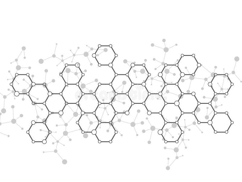 Hexagonal Molecules Background, Molecular Structure of DNA Stock Vector ...