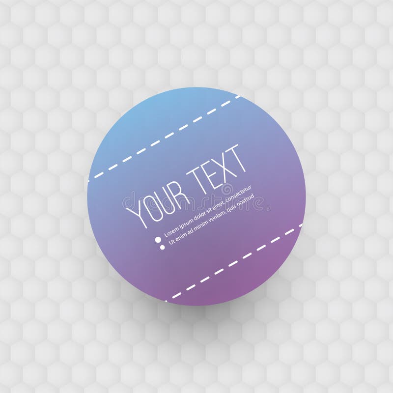 Abstract Hexagonal Mosaic Background with Minimal Circular Text Box ...