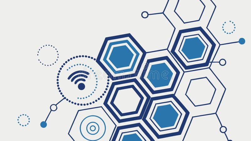 Network Nodes Vector Illustration Technology Connection Data Internet Symbol Design Generative ...