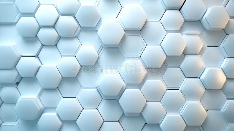 Abstract Hexagonal Pattern in Light Blue Color Background. Generative ...