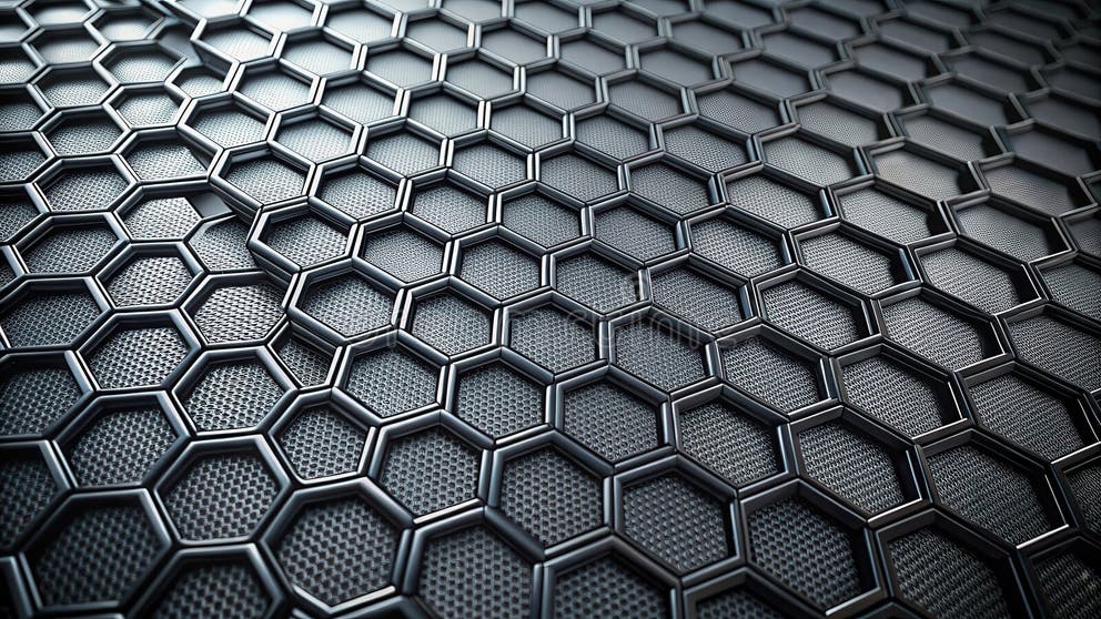 Abstract Hexagonal Pattern Surface Texture a Close-up View of Interlocking Geometric Shapes ...