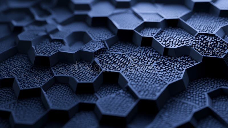 Abstract Hexagonal Pattern Texture Background Dark Blue Geometric ...