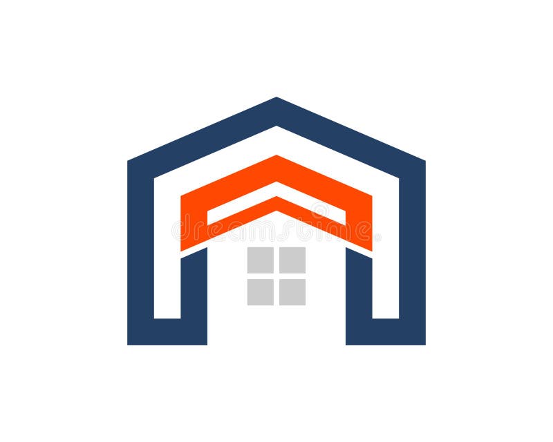 Abstract Hexagonal Shape with Simple House Inside Stock Illustration ...