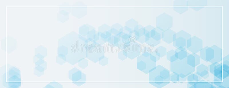 Abstract Hexagonal Shapes Banner in Blue Color Stock Vector ...