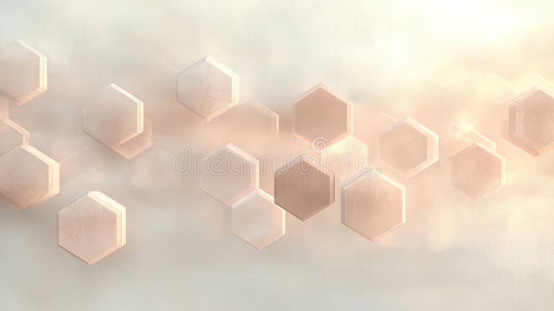 Abstract Hexagonal Shapes with a Soft Background, Creating a Modern and ...