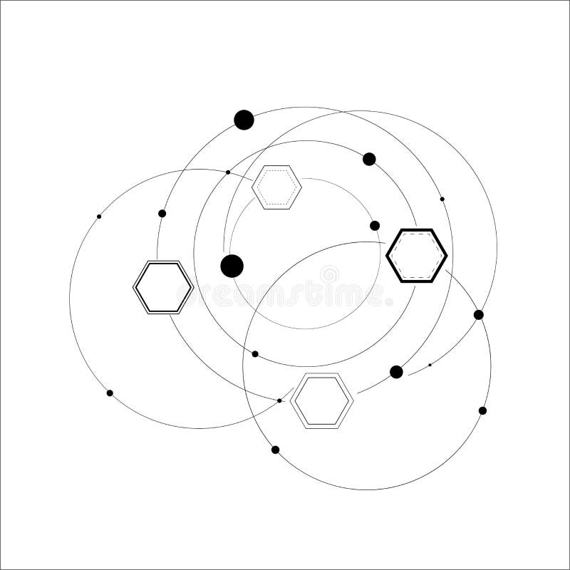 Abstract Hexagonal Structures Stock Vector - Illustration of geometric ...