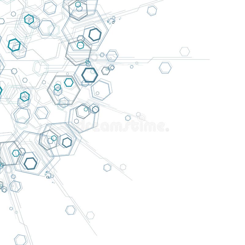 Abstract Hexagonal Structures Stock Vector - Illustration of hexagon ...