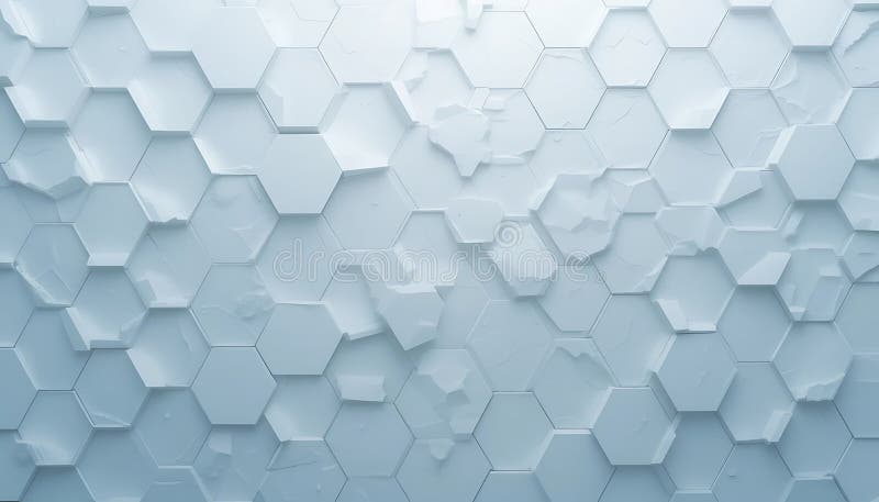 Abstract Hexagonal Wall: Textured White Geometric Art Stock ...