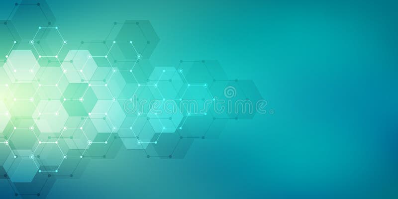 Abstract Hexagons Pattern for Medical and Scientific Design. Stock ...