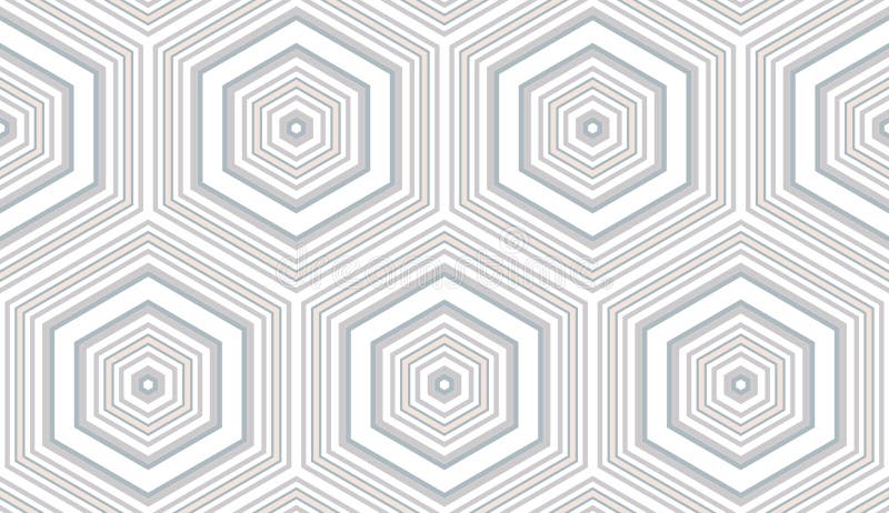 Abstract Hexagons Seamless Pattern. Vector Geometric Pattern of Many ...