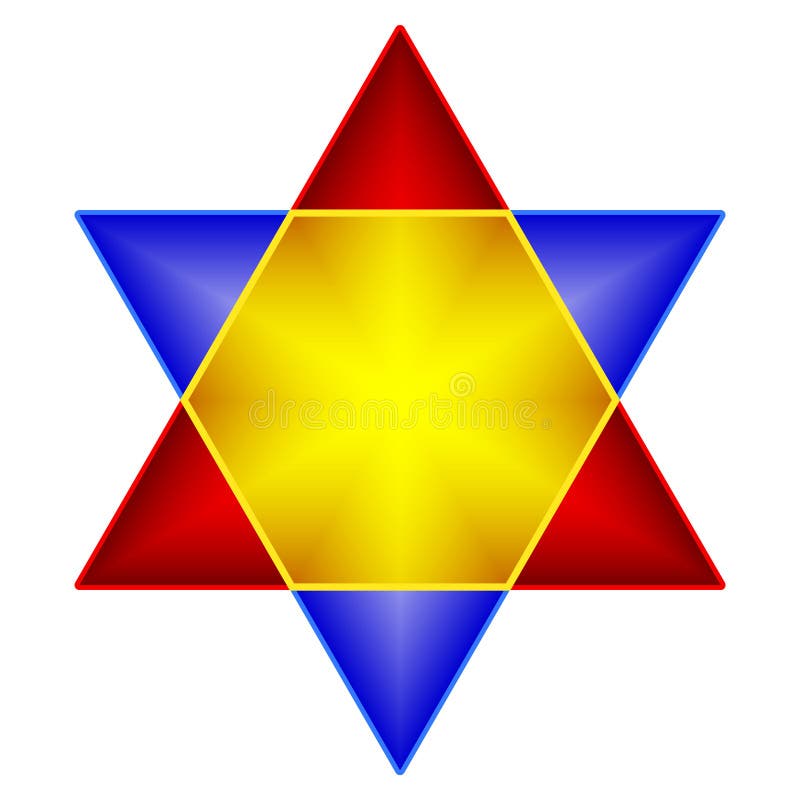 Abstract hexagram icon stock vector. Illustration of religion - 261807326