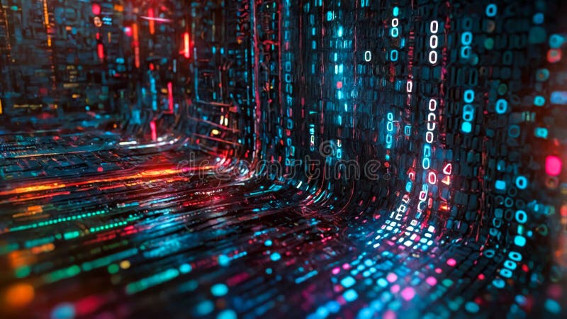 Abstract Hi-tech Background Made of Rectangular Shapes and Lines. Data ...