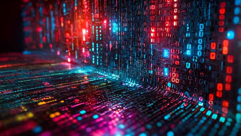 Abstract Hi-tech Background Made of Rectangular Shapes and Lines. Data ...