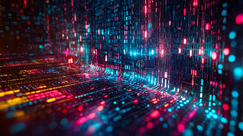 Abstract Hi-tech Background Made of Rectangular Shapes and Lines. Data ...