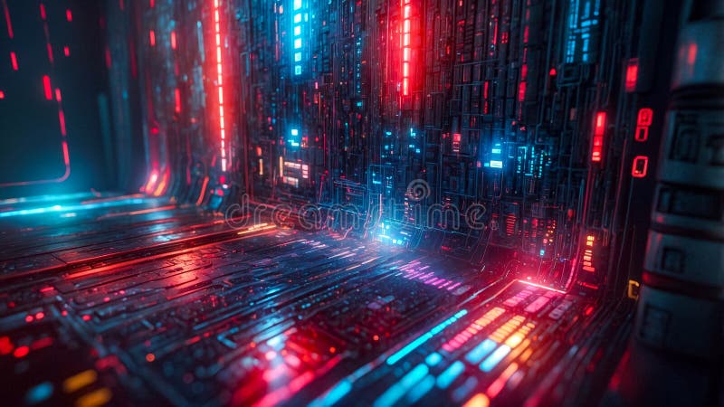 Abstract Hi-tech Background Made of Rectangular Shapes and Lines. Data ...