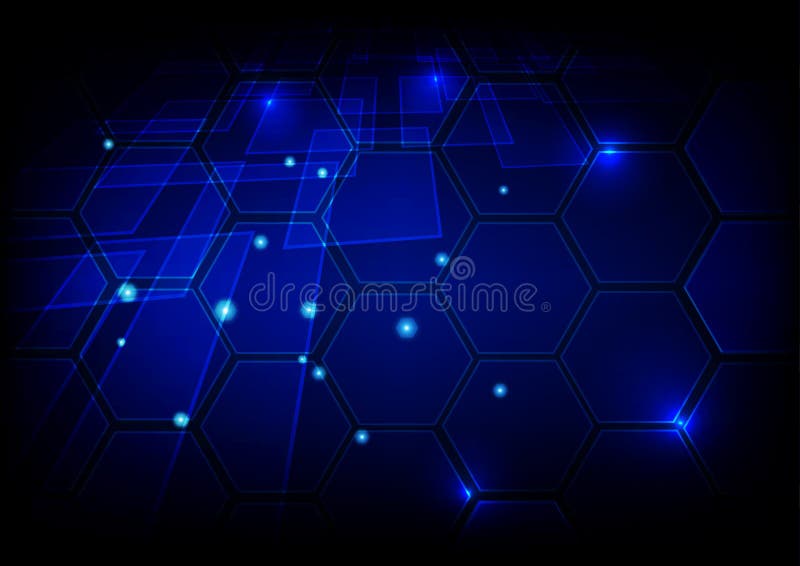 Abstract Hi-tech Blue Background.Technology Concept Design Stock Vector ...