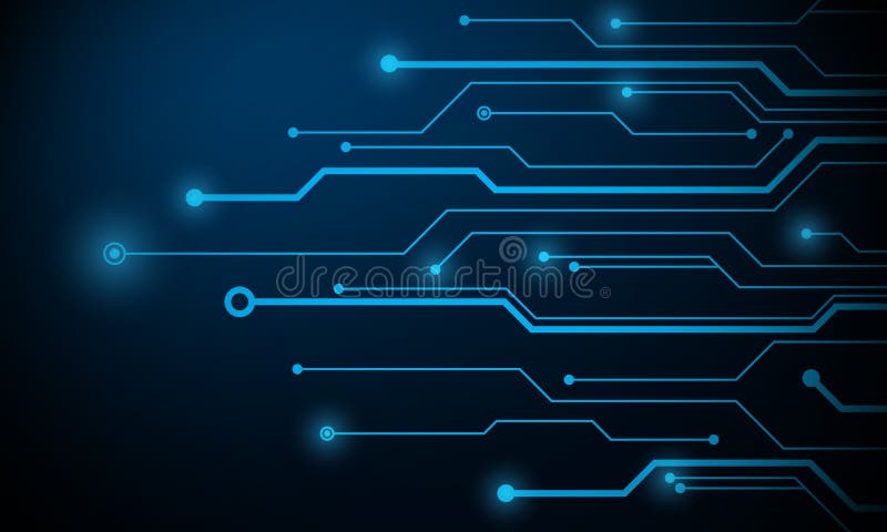 Vector Abstract Technology Circuit Lines. Technology Background ...