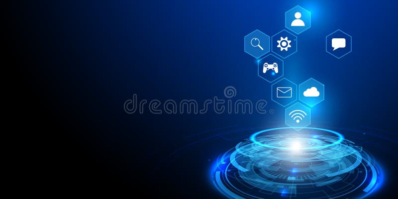 Abstract Hi Tech. Abstract Digital Background with Technology. Vector ...