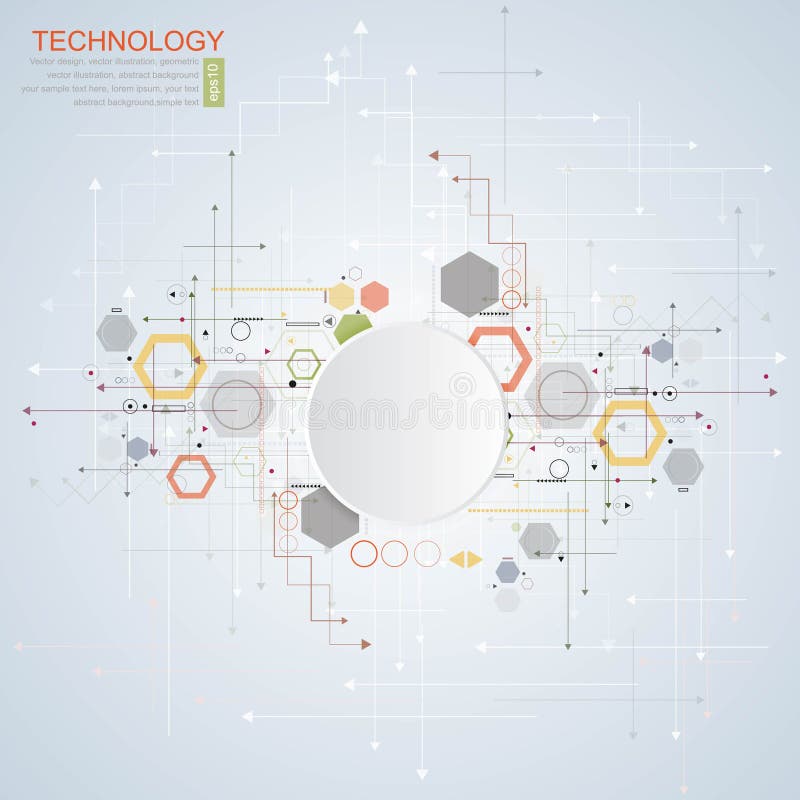 Abstract Hi-tech, Engineering, Machine, Technology Concept. Vector ...