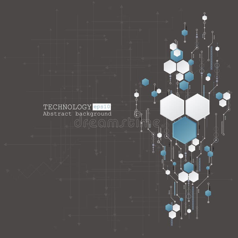 Abstract Hi-tech, Engineering, Machine, Technology Concept. Vector ...