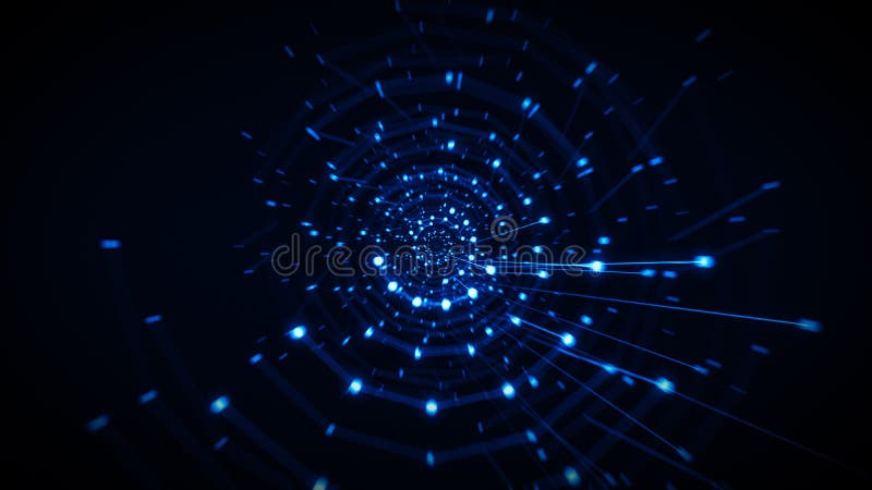 Abstract Hi Tech Futuristic Plexus Design Stock Illustration ...
