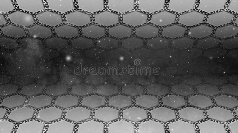 Abstract Hi-tech Hexagonal Shapes with Moving Particles in Space ...