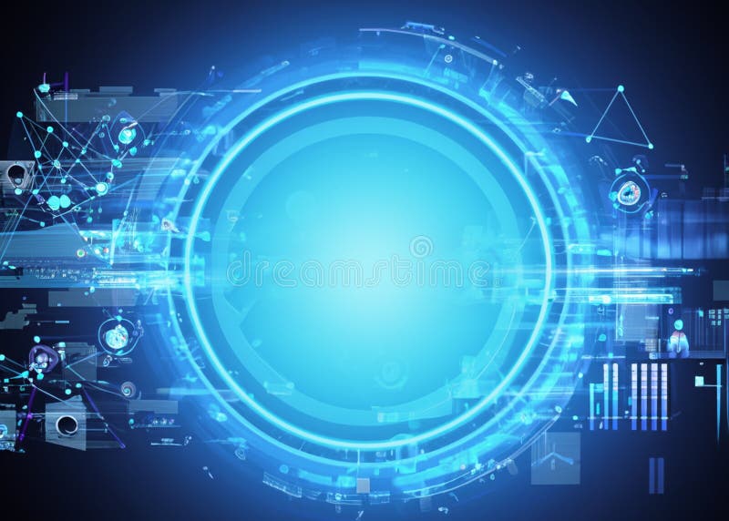 Abstract Hi Tech Hologram, Data Analysis, Internet Concept Created with ...